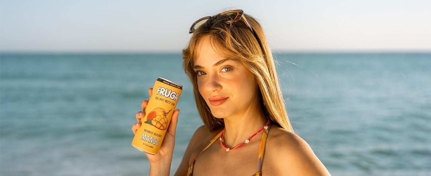 Amazon.com : FRUGA Mango Sparkling Fruit Super Soda | Prebiotic Soda, Low Calorie, Healthy Soda ...