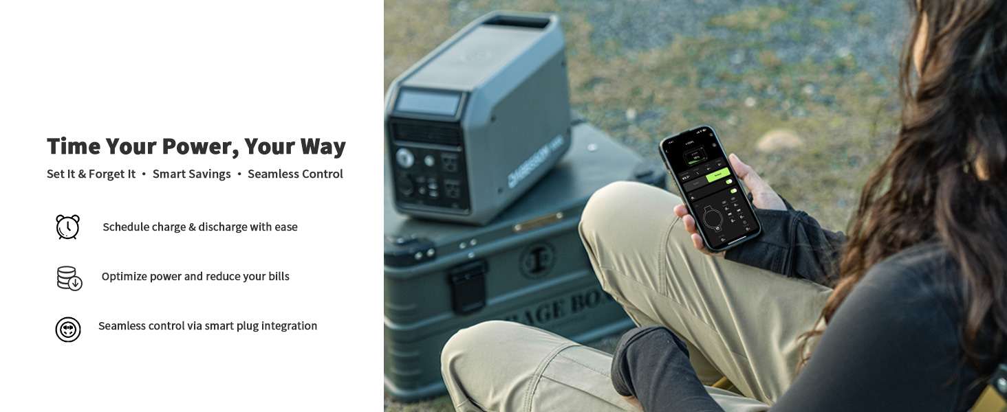 Amazon.com : Dabbsson Solar Generator 1000L, 1008Wh Semi-Solid LiFePO4, 1200W AC Output/100W USB ...