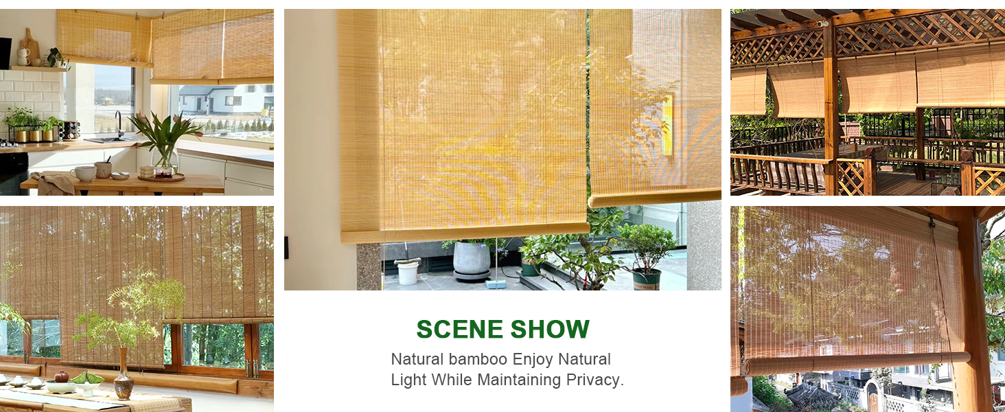 Amazon.com: HIAPES Bamboo Blinds for Interior Window, Bamboo Shades for ...