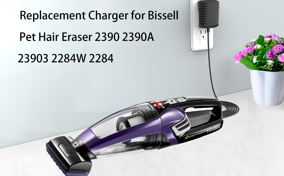 Amazon.com: Charger for Bissell Pet Hair Eraser 2390 2390A 23903 2284W 2284 Power Cord ...