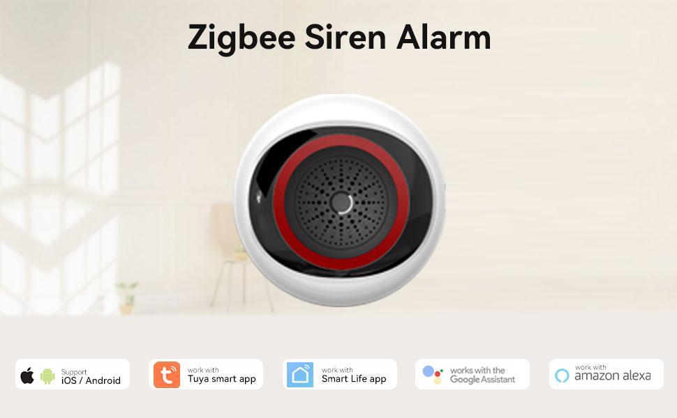 Smart Siren Alarm with Strobe Alerts, Tuya Zigbee Hub Required ...