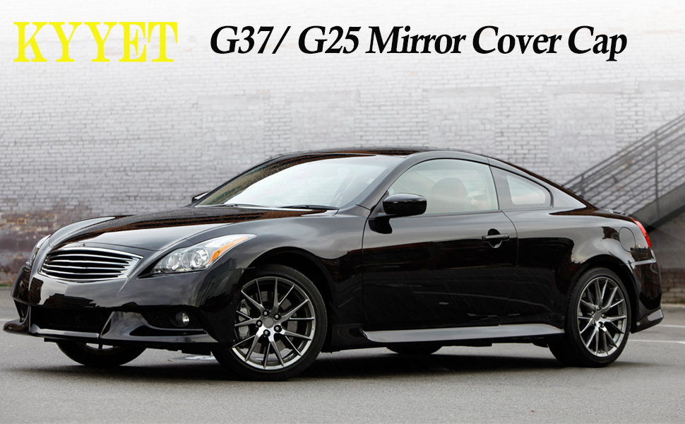 Amazon.com: KYYET Gloss Black Door Wing Mirror Cover Caps Compatible with Infiniti G37 G25 Sedan ...