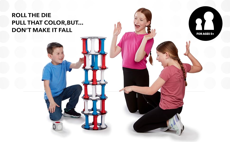 Amazon.com: NSG Giant Tumbling Tower Game - Classic Stacking Game, 36 ...