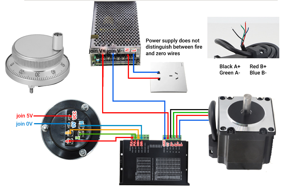 Amazon.com: 1 Pcs CNC Pulse Encoder 6 Terminal 5V 60MM Hand Wheel Pulse ...