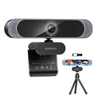 DEPSTECH DW50 Pro Webcam 4K, Ultra HD mit Mikrofon, 3-facher Zoom, 1/2.55 Sony Sensor, Duale ...