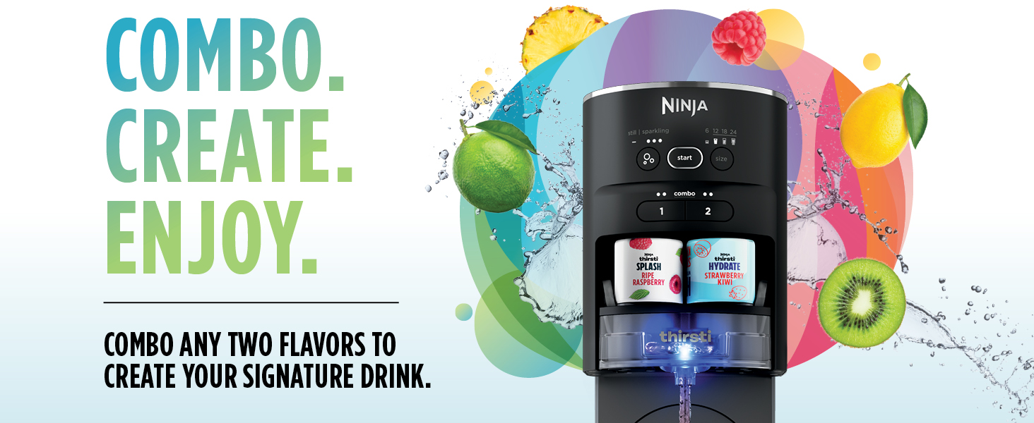 Amazon.com: Ninja Thirsti Flavored Water Drops, SPLASH With Unsweetened Fruit Essence, Tangy ...
