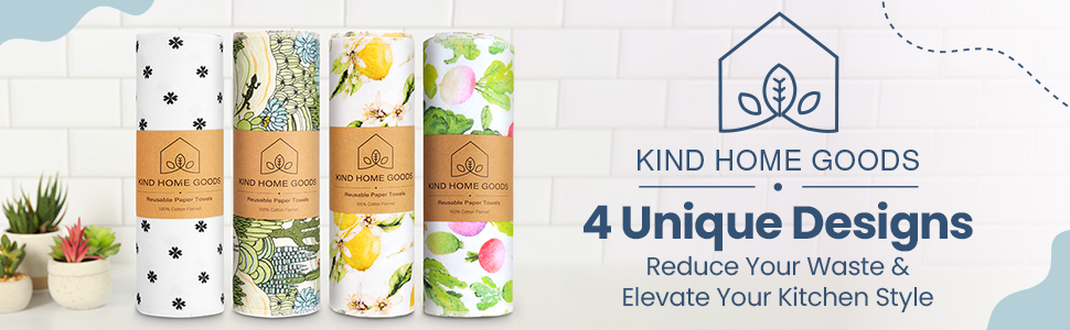 Amazon.com: Reusable Paper Towels Washable Roll (12"x10”) - Soft Absorbent 100% Cloth Paper ...