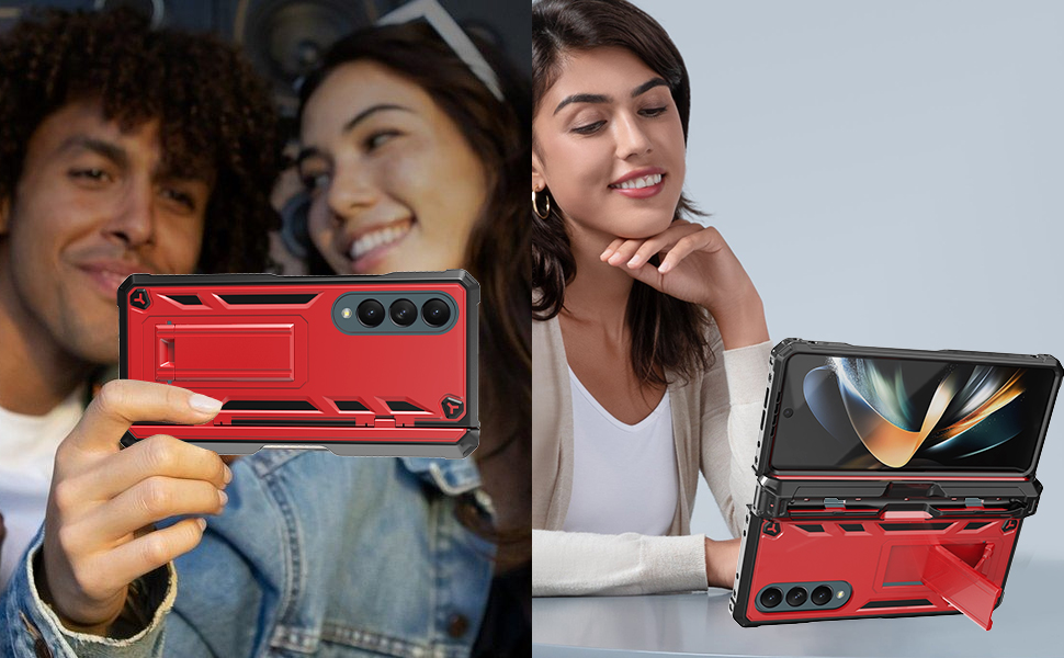 Amazon.com: KJSK for Samsung Galaxy Z Fold 4 Case,with S Pen Holder+Belt Clip Holster+Built-in ...