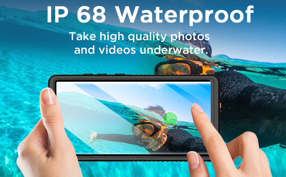 AICase Samsung Galaxy S24 Ultra Case Waterproof Clear Built-in Screen Protector Snowproof ...