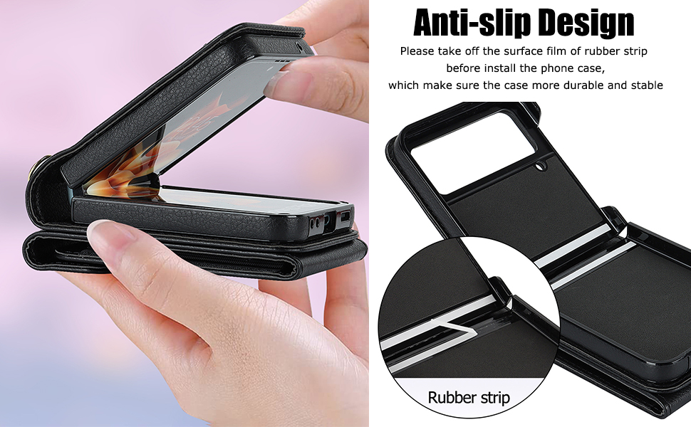 Amazon.com: YQODSZ for Samsung Galaxy Z Flip 4 Wallet Case with Card Holder, [RFID Blocking ...