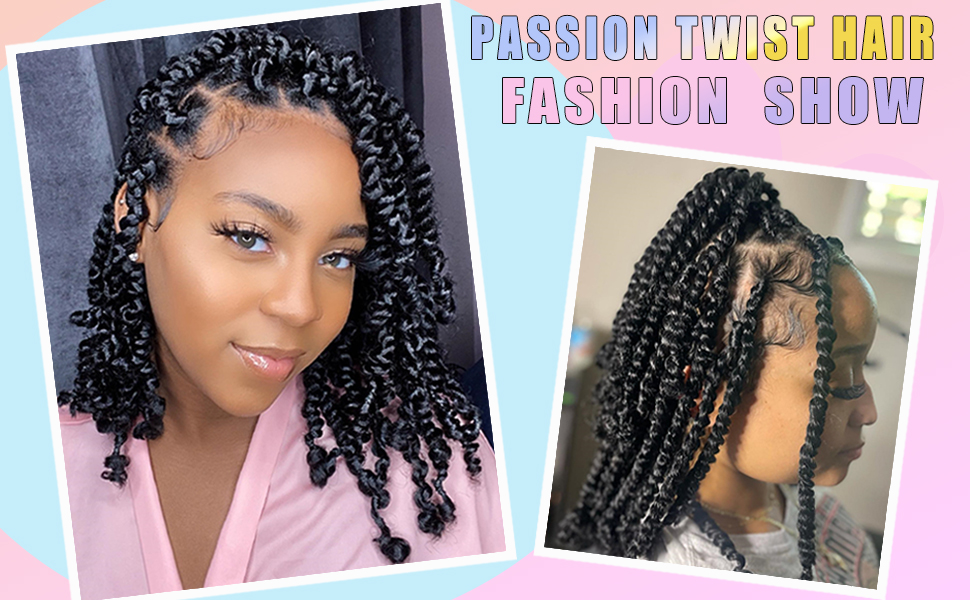 Amazon.com : Passion Twist Crochet Hair 12 Inch 8 Packs Pre-twisted Passion Twist Hair, Pre ...