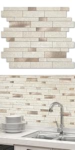 BeNice Peel and Stick Backsplash Large Bathroom Subway Tiles,Peel and ...