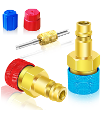 Amazon.com: FANOVO 90° R12 to R134a Adapter, High & Low Pressure R12 to R134a Conversion kit ...