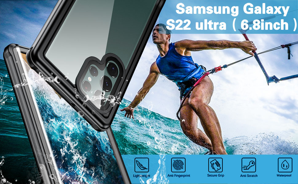 Amazon.com: Joytra for Samsung Galaxy S22 Ultra Case Waterproof, Built in Screen Protector ...