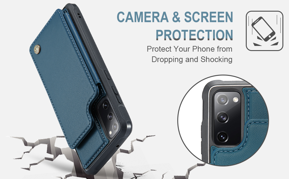 Amazon.com: Vinich Samsung Galaxy S20 FE Case with Card Holder, Samsung S20 FE Wallet Case for ...