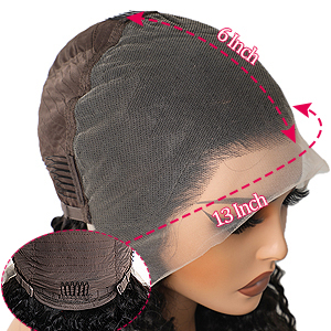 Amazon.com : Lemoda 250% Density 13x6 Full Lace Frontal Wigs Brazilian 12A Deep Wave Wig Human ...