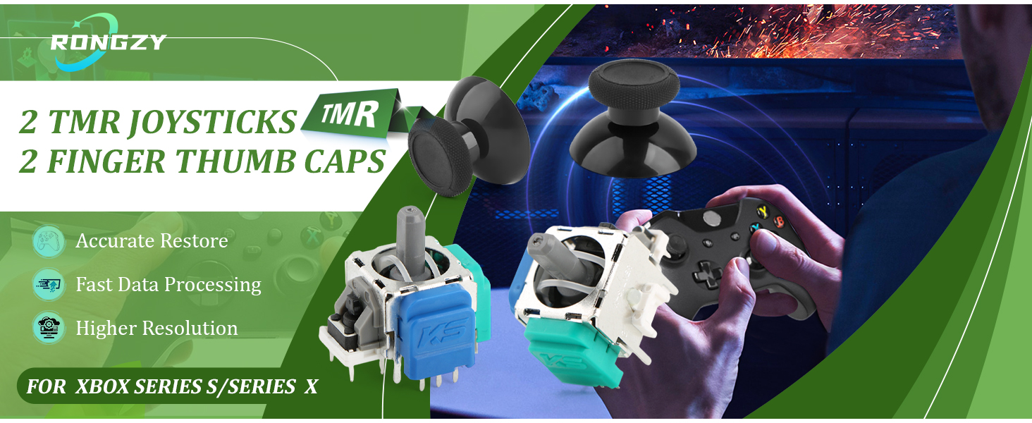 2PCS TMR Joysticks 3D pour XBOX Series X Joysticks Remplacement ...