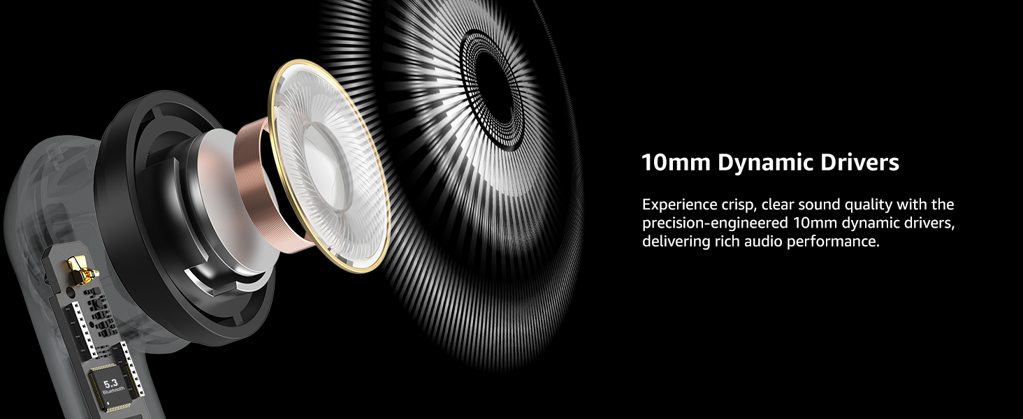 Amazon.com: TOZO E2 Wireless Earbuds with 2 Mics AI Call Noise ...