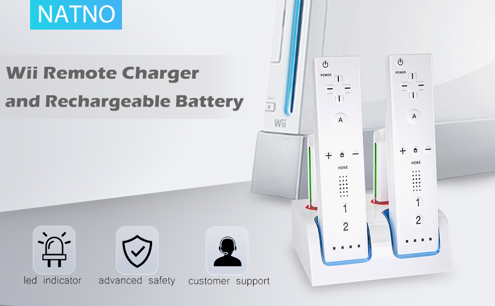 Amazon.com: Wii Controller Charger and Rechargeable Battery - 4 Pack ...