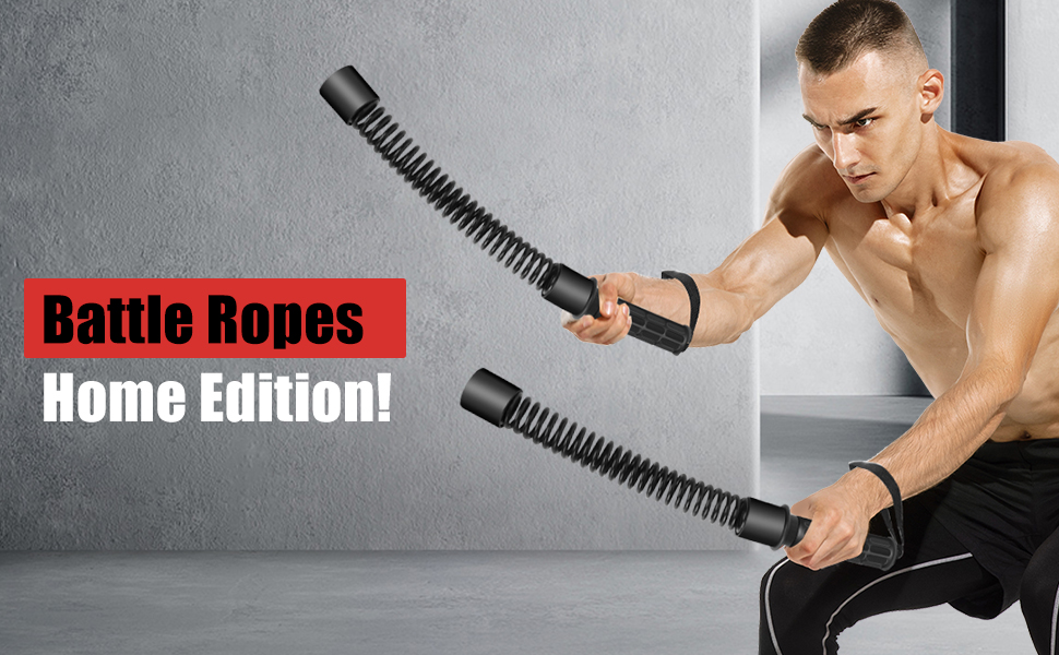 Amazon.com: Ropeless Battle Ropes – 2 Pack Portable Effective Heavy Ropes for Home Gym and ...