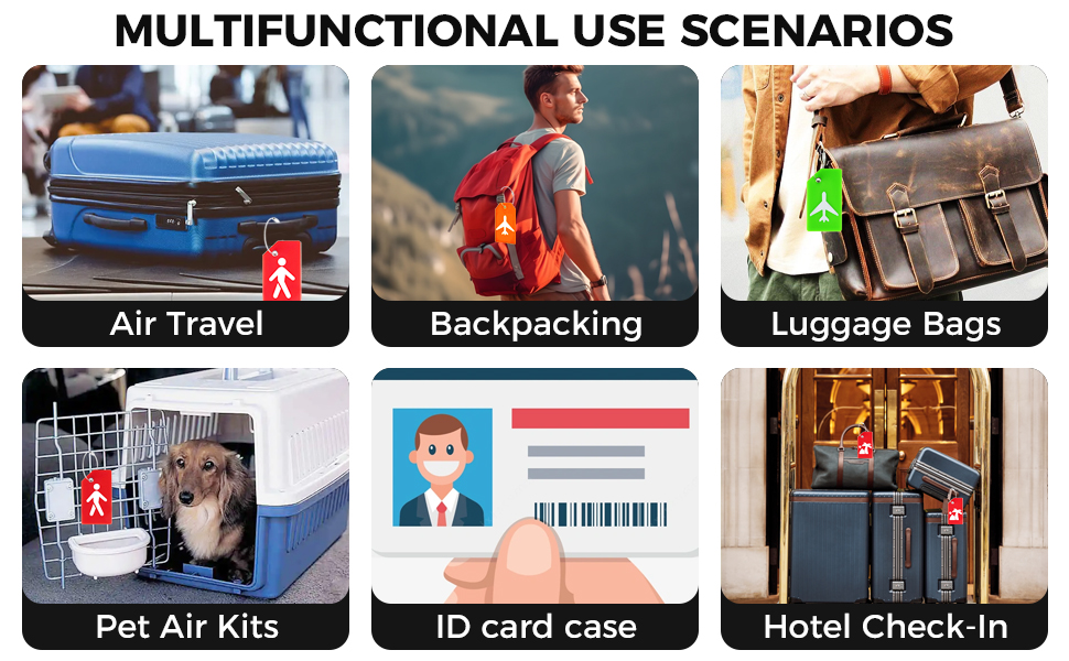 Amazon.com | CPCOIN Luggage Tags for Suitcases 2 Pack Quickly Spot Silicone Traveling Bag Labels ...