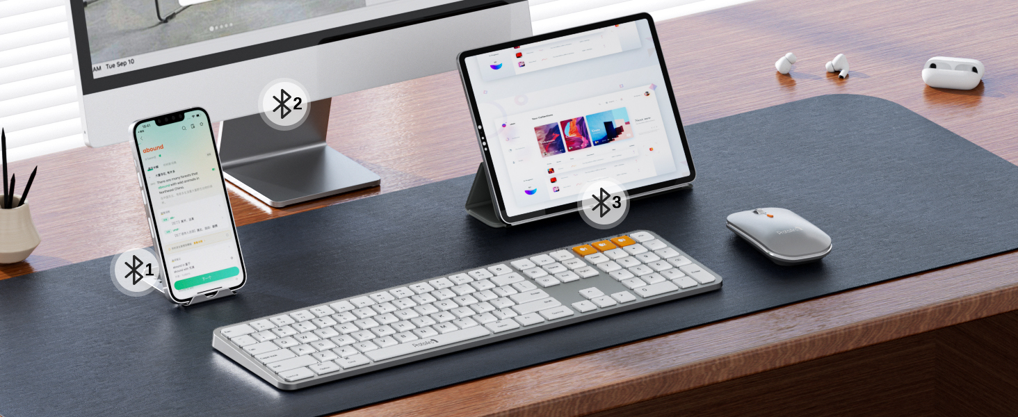 Amazon.com: ProtoArc Backlit Bluetooth Keyboard and Mouse for Mac ...