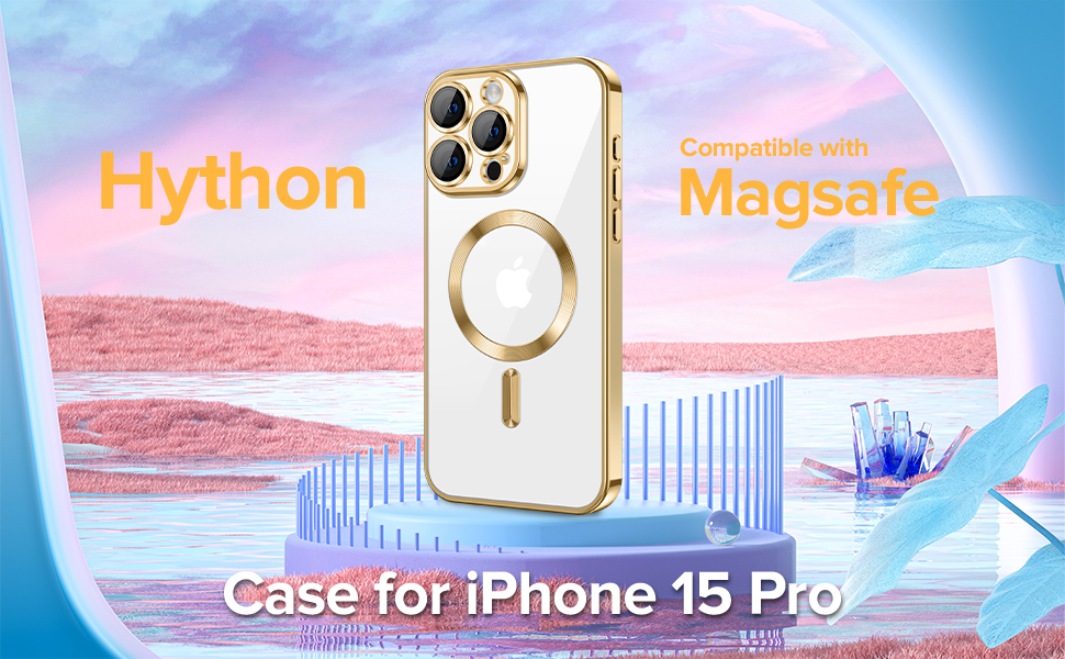 Amazon.com: Hython Magnetic Clear for iPhone 15 Pro Case with Camera Lens Protector [Compatible ...