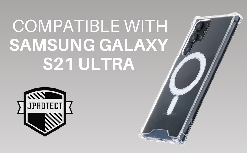 Amazon.com: JProtect Magnetic Phone Case for Samsung Galaxy S21 Ultra MagSafe Case/Shockproof ...