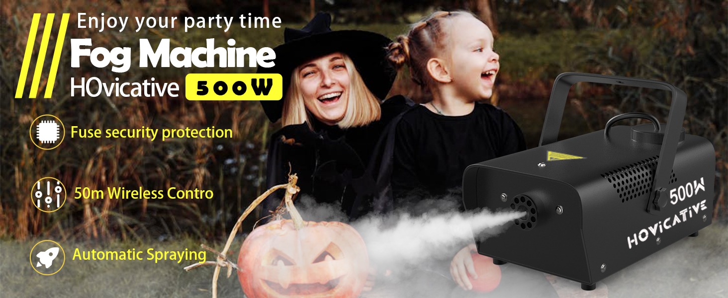 Amazon.com: Fog Machine, 500W Mini Smoke Machine, 2500CFM Fog with ...