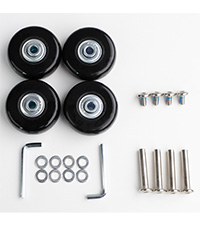 Amazon | DEWEL キャスター M8ネジ式キャスター ストッパー付き 50径 360度回転 静音 取替えキャスター ネジ込み式 4個 セット ホワイト (M8) | キャスター