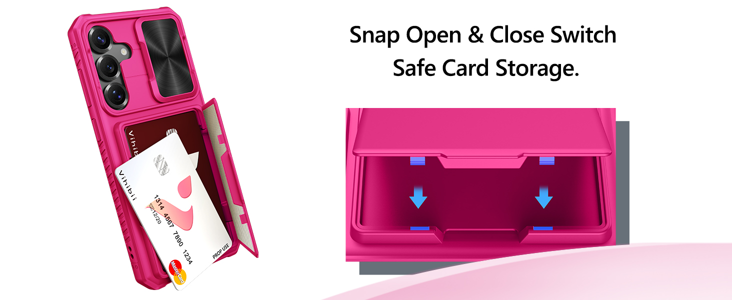 Vihibii for Samsung Galaxy S25+ Plus Wallet Case with Card Holder (4 Cards) [RFID Blocking ...