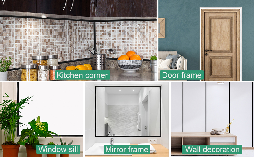 Amazon.com: ATCOOGUS Peel and Stick Trim for Backsplash Tile Edge,Self Adhesive Tile Edge Trim ...