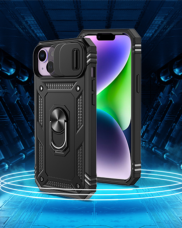 LeYi for iPhone 14 6.1'' Case with Camera Cover Slider, 360° Full Body Armour Military ...