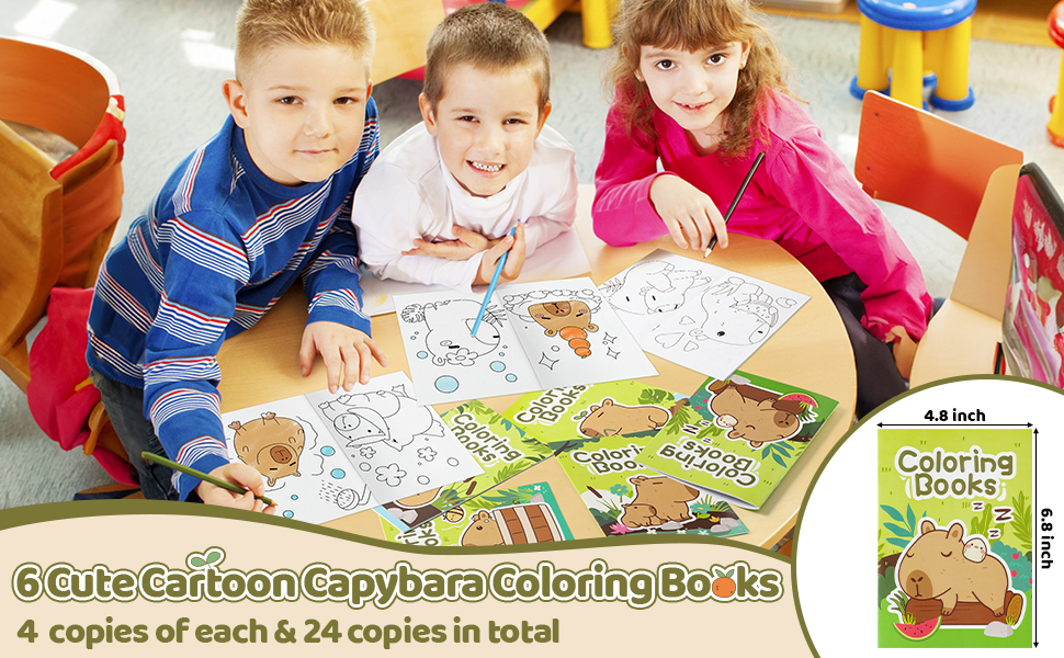 Amazon.com: BZaber Capybara Coloring Books - 24Pcs Cute Capybara ...