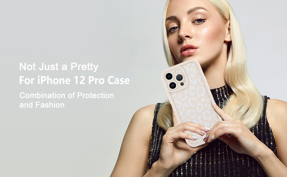 Amazon.com: MOWIME Compatible with iPhone 12 Pro Case, Cheetah Print Shockproof Soft TPU ...