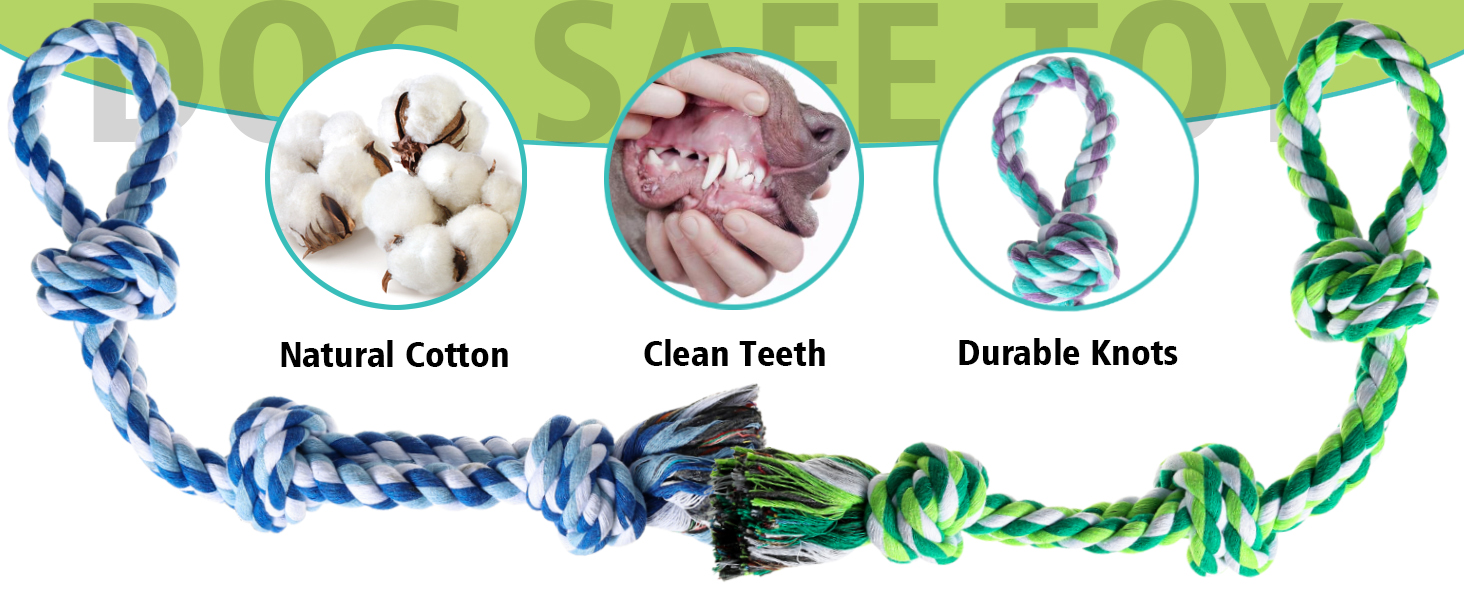 Pet Supplies : XIGOU Dog Rope Toy, 2 Pcs Indestructible Dogs Toys, Dog Chew Toys for Aggressive ...