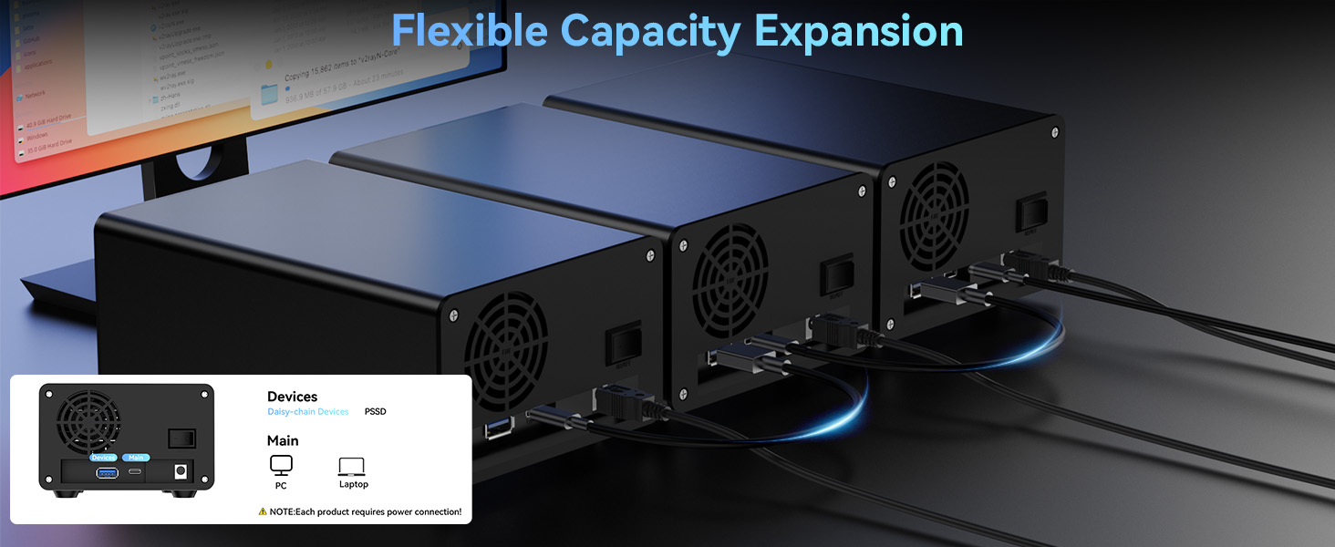 Amazon.com: CENMATE Aluminum Dual Bay 10Gbps Hard Drive Enclosure with Cooling Fan for 2.5“/3.5 ...