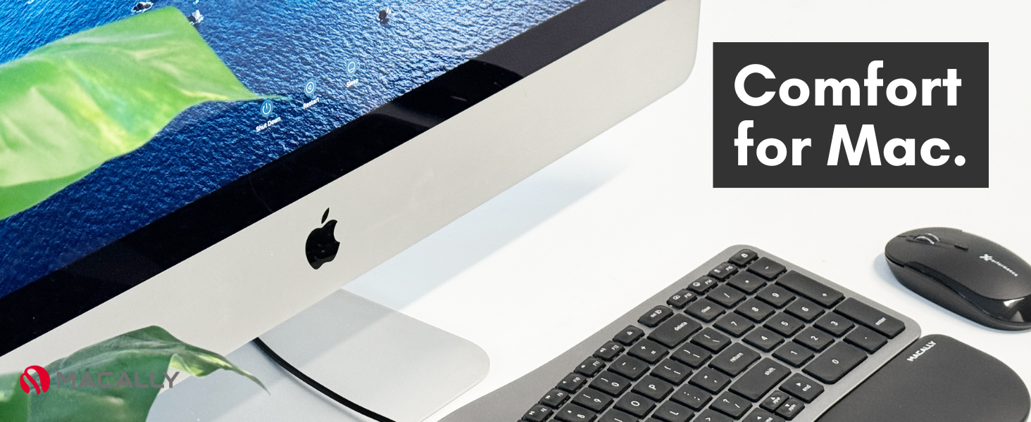 Amazon.com: Macally Wired Ergonomic Keyboard for Mac - Compatible ...