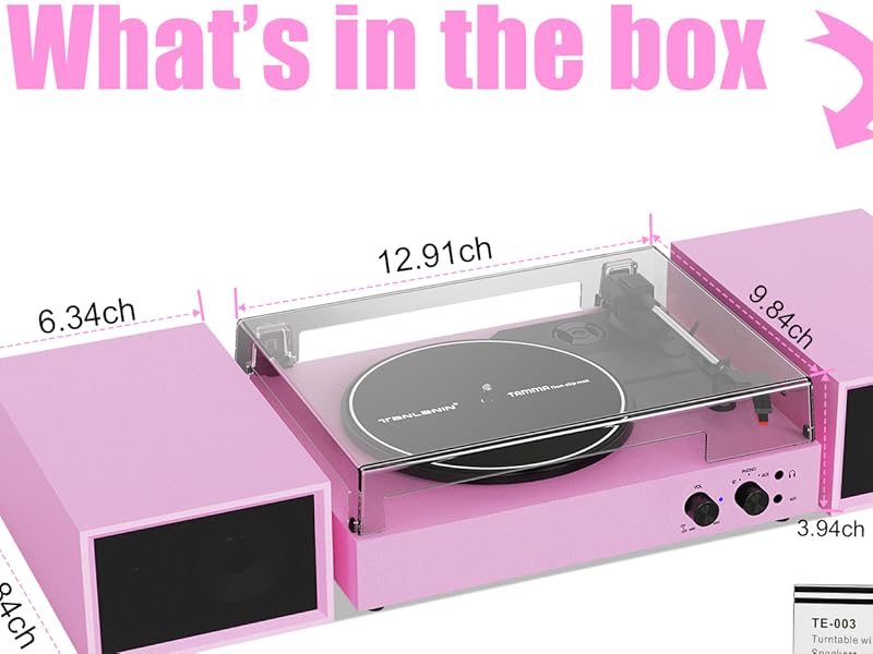 Amazon.com: Vinyl Record Player with External Speakers, Vintage 3-Speed ...
