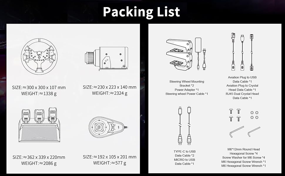 PXN V99 PC Racing Wheel con pedali e cambio, 3NM Force Feedback Lenkrad per Xbox One, Xbox ...