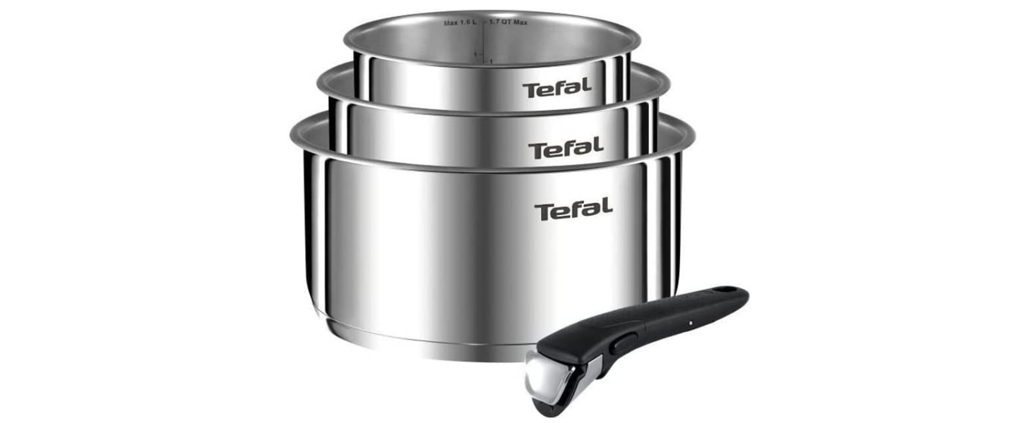 Tefal Ingenio 10 Piece Emotion Stainless Steel Induction Pan Set : Amazon.co.uk: Home & Kitchen
