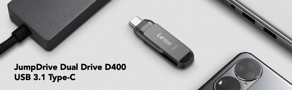 Amazon.com: Lexar 64GB JumpDrive Dual Drive D400 USB 3.1 Type-C and Type-A Flash Drive, Up to ...
