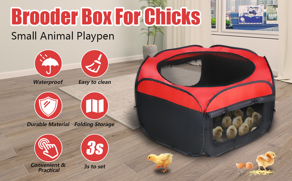 Amazon.com: Chicken Brooder Box for Chicks, Chick Starter Kit, Chick Brooder with Quick Dry Mat ...
