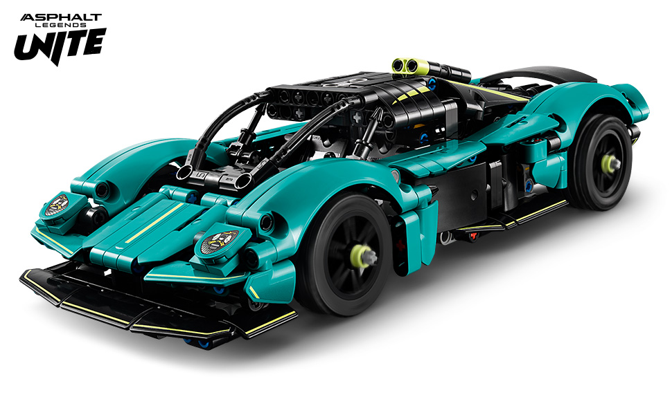 LEGO Technic Aston Martin Valkyrie Race Car Toy - Model Building Kit with V12 Engine & Opening ...