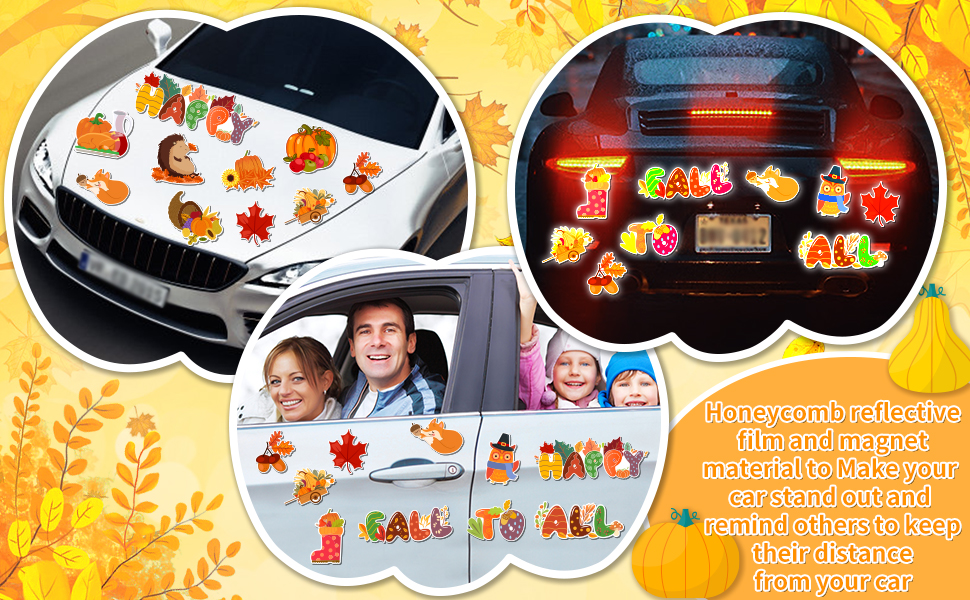 Amazon.com: 15Pcs Fall Magnets Decorations, Reflective Fall ...