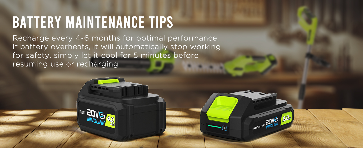 21V 4.0Ah Lithium-Ion Battery Pack, High-Capacity Rechargeable Battery, Only Fit Steelite Tools ...