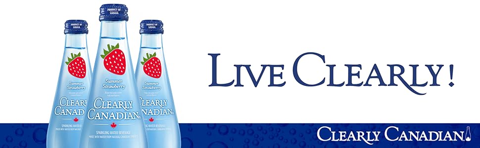 Amazon.com : Clearly Canadian Summer Strawberry Sparkling Spring Water Beverage, Natural ...