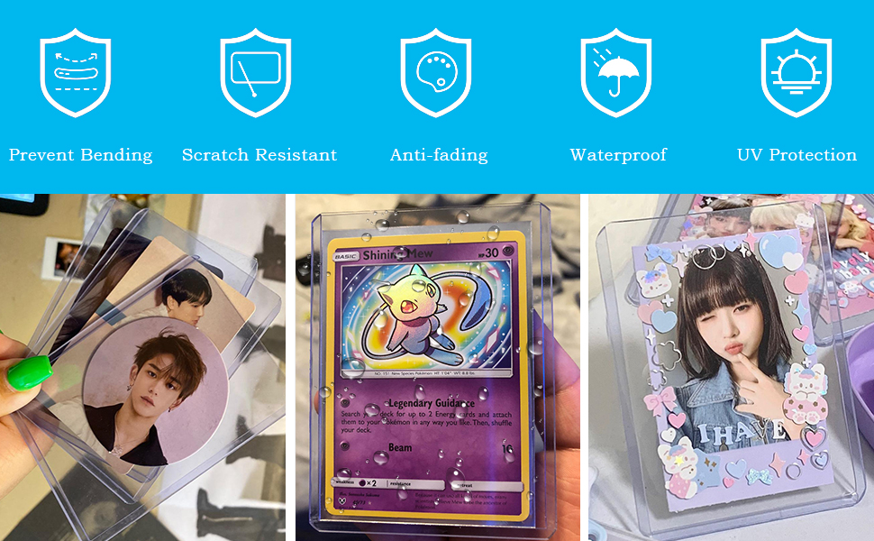 Amazon.com: 20 Pack 3"x4" Card Sleeves Hard Plastic Standard Top Loaders for Cards, Baseball ...