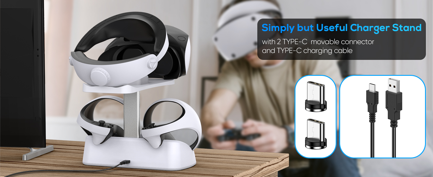 Amazon.com: Fast Charging Stand for PS VR2 Sense Controller, Dual Charger Dock Station for ...