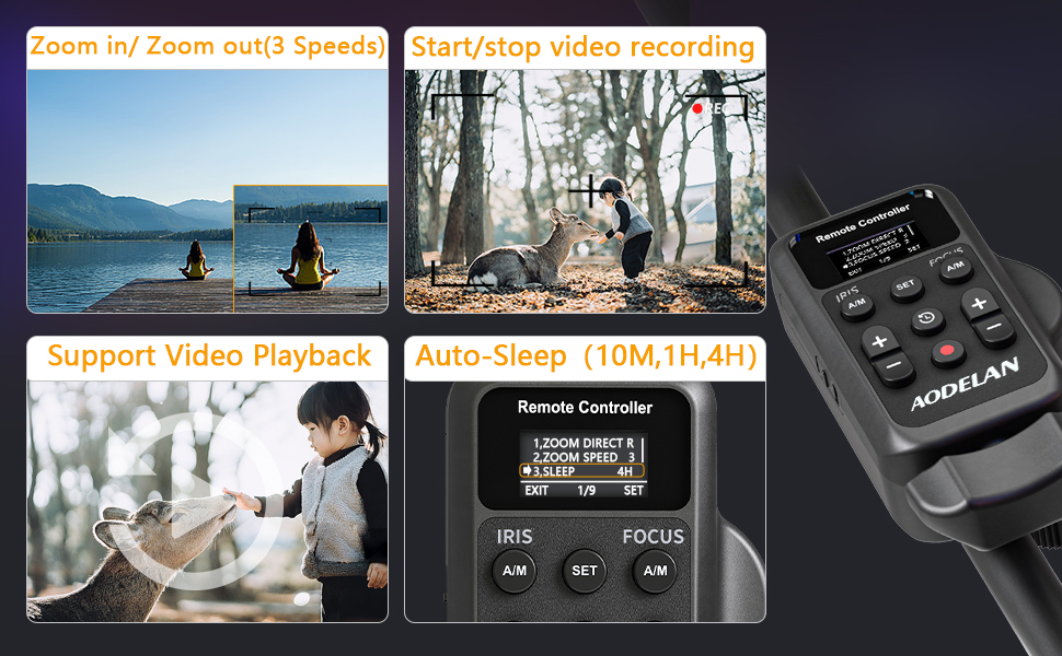 Amazon.com : Wireless Camcorder Lanc Zoom Controller, Wired Remote Control with 2.5mm Jack Cable ...